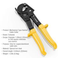 China Ergonomic Practical Electrical Ratchet Cutters , Heavy Duty Cable Cutter 240mm for sale
