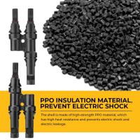 China Waterproof Y Solar PV Connectors Practical FMM+MFF 2 Pairs Lightweight for sale