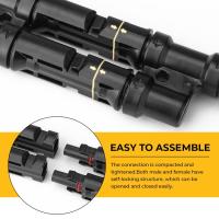 China Waterproof Y Solar PV Connectors Practical FMM+MFF 2 Pairs Lightweight for sale