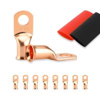 China ISO Automotive Battery Ring Terminal , Anticorrosive 1 Gauge Wire Connectors 8pcs for sale