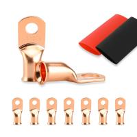 China Copper 1 Gauge Battery Ring Terminal Ends 5/16 8pcs Anti Corrosion for sale