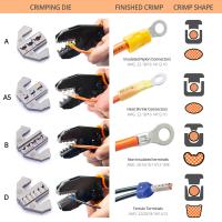 China Nylon Heat Shrink Crimping Tool Set , Non Insulated Ratcheting Ferrule Crimper for sale