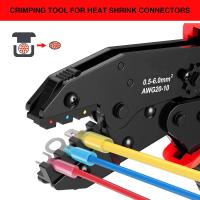 China Multicolor Ratcheting Wire Terminal Crimper Durable With Ergonomic Handle for sale