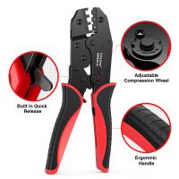 China Multicolor Ratcheting Wire Terminal Crimper Durable With Ergonomic Handle for sale