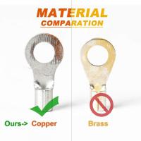 China Copper Wire Fork Non Insulated Terminals Anticorrosive Practical 450PCS for sale