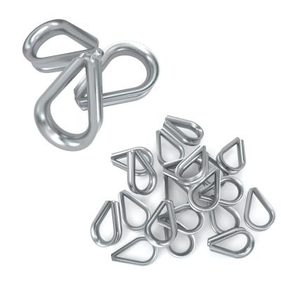 China CE Stainless Steel Wire Crimp Sleeves Thimbles Anti Abrasion Rustproof for sale