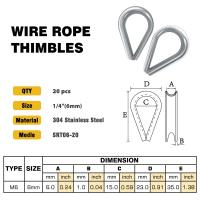 China CE Stainless Steel Wire Crimp Sleeves Thimbles Anti Abrasion Rustproof for sale