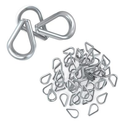 China Lightweight Practical Wire Rope Thimbles , Rustproof Stainless Steel Cable Thimbles for sale