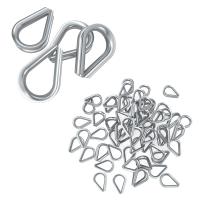 China Stainless Steel Wire Crimp Sleeves Thimbles 1/16'' Diameter Anti Corrosion Durable for sale
