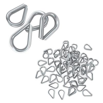 China Stainless Steel Wire Crimp Sleeves Thimbles 1/16'' Diameter Anti Corrosion Durable for sale