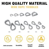 China Stainless Steel Wire Crimp Sleeves Thimbles 1/16'' Diameter Anti Corrosion Durable for sale