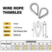 China Anticorrosive Cable Stainless Steel Thimble Lightweight Antirust for sale