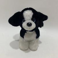 China 18cm 4 Assorted Cute Plush Standing Dogs Toys with Blingbling Big Eyes Soft Velboa for sale