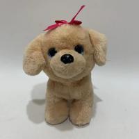 China 18cm 4 Assorted Cute Plush Standing Dogs Toys with Blingbling Big Eyes Soft Velboa for sale