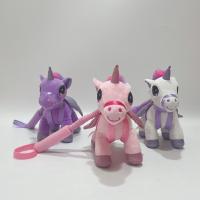 China 20 cm Plush Unicorn with Telescopic Rod - Educational Stuffed Toy with LED & Sound Options - EU/US/CA Certified for sale