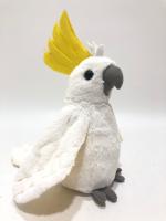 China 100% PP Cotton Stuffed Cockatoo Plush Toy 18cm Talking Repeating Bird Gift for Kids for sale