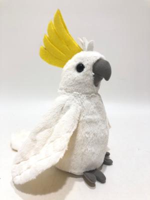 China 100% PP Cotton Stuffed Cockatoo Plush Toy 18cm Talking Repeating Bird Gift for Kids for sale