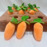 China Garden Pull Carrot Plush Stuffed Toy for Pet Interaction Sniffing Training for sale
