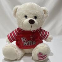 China 25cm Teddy Bear with Red Clothes Plush Toy Cute Valentine Gift Soft Stuffed Animal for sale