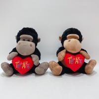 China Plush Toy Gorilla With Red Heart Item With BSCI Audit for sale
