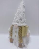 China 30cm Christmas Plush Gnome Stuffed Animal Toy with Music Blingbling Soft PP Cotton Filling for sale
