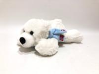 China Kids White Lying Polar Bear Plush Toy 25cm 100% PP Cotton Filling Soft Stuffed Animal Gift for sale