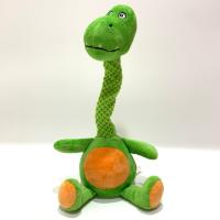 China Kids Plush Toy Recording Repeating Dinosaur with Twist Neck ICTI Audit 30cm for sale