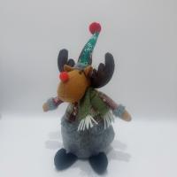 China 20cm Christmas Plush Reindeer Stuffed Animal Toy Colorful Soft PP Cotton Filling for sale