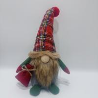 China 30cm Christmas Plush Gnome Stuffed Toy with Music Soft PP Cotton Filling Custom Design for sale