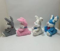 China Sing and PLA Bunny Stuffed Animal Plush Toy 24cm for Baby Shower Infant Gift for sale