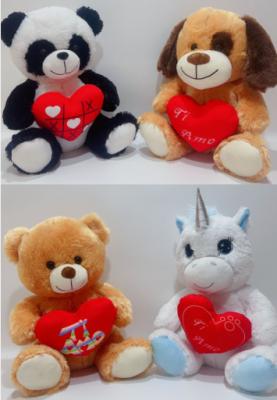 China Plush Toy Set 32cm Teddy Bear Unicorn Panda Dog Soft Stuffed Animal Gift for sale