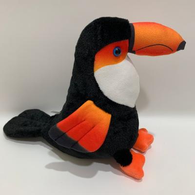 China Plush Orange Animated Parrot Toy with Squeeze Box Safe Kids Toy 30cm BSCI Certified for sale