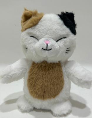 China Talking Calico Cat Plush Toy Repeats What You Say Electronic Stuffed Animal for Kids Gift 2 Second Response for sale