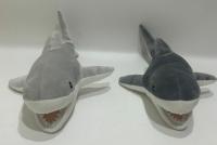 China Shark Plush Toy 45cm Soft Stuffed Animal Two Colors Grey Black Kids Gift PP Cotton for sale