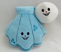 China Shell and Pearl Plush Pet Toy Safe Squeak Dog Toy 100% PP Cotton BSCI Factory for sale