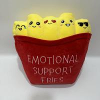 China 14-inch Emotional Fries Plush Pillow - Soft PP Cotton Filling for Home & Office Decor for sale