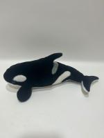 China 35cm Black Dolphin Plush Toy 100% PP Cotton Soft Stuffed Animal Gift for Kids for sale