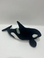 China 35cm Black Dolphin Plush Toy 100% PP Cotton Soft Stuffed Animal Gift for Kids for sale
