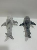 China Grey Shark Plush Toy 100% PP Cotton Soft Stuffed Animal Gift for Kids 30cm for sale