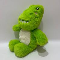 China 12 Inch Baby Plush Dinosaur T-Rex Toy with Crinkle and Rattle BSCI Factory for sale