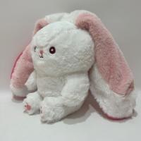 China 35cm Pink & White Easter Plush Bunny Rabbit Stuffed Animal with Strawberry Design - 14
