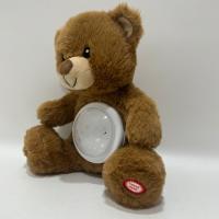 China Musical Teddy Bear Plush Toy with Light Up Soother for Baby Stroller 30cm for sale