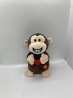 China Musical Plush Monkey Toy for 6-18 Month Old Babies Crawling Walking Dancing with Voice Control and Light Up for sale