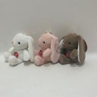 China 100% PP Cotton Filled Rabbit Key Chain with Music Box 3 Colors Plush Keyring for sale