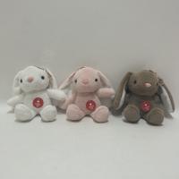 China 100% PP Cotton Filled Rabbit Key Chain with Music Box 3 Colors Plush Keyring for sale