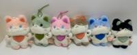 China Raccoon Plush Stuffed Animal Keychain Set 6 Colors Soft Mini Plush Toy for Kids Gifts for sale