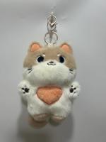 China 100% PP Cotton Filled Raccoon Key Chain with Music Box Plush Keyring 15cm for sale