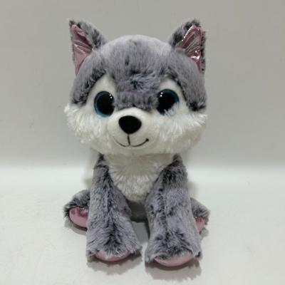China 2024 Big Eyes Series Sitting Husky Plush Toy with 100% PP Cotton Filling and EU Safety Standards from BSCI Factory for sale