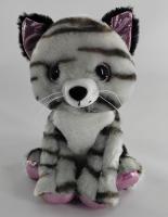 China 2024 Big Eyes Series Sitting Cat Plush Toy with EU Safety Certification and 60-70 Day Delivery from BSCI Factory for sale