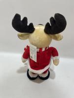 China Interactive Plush Christmas Deer Toy 30cm Singing Dancing Animated Xmas Decoration Gift for sale
